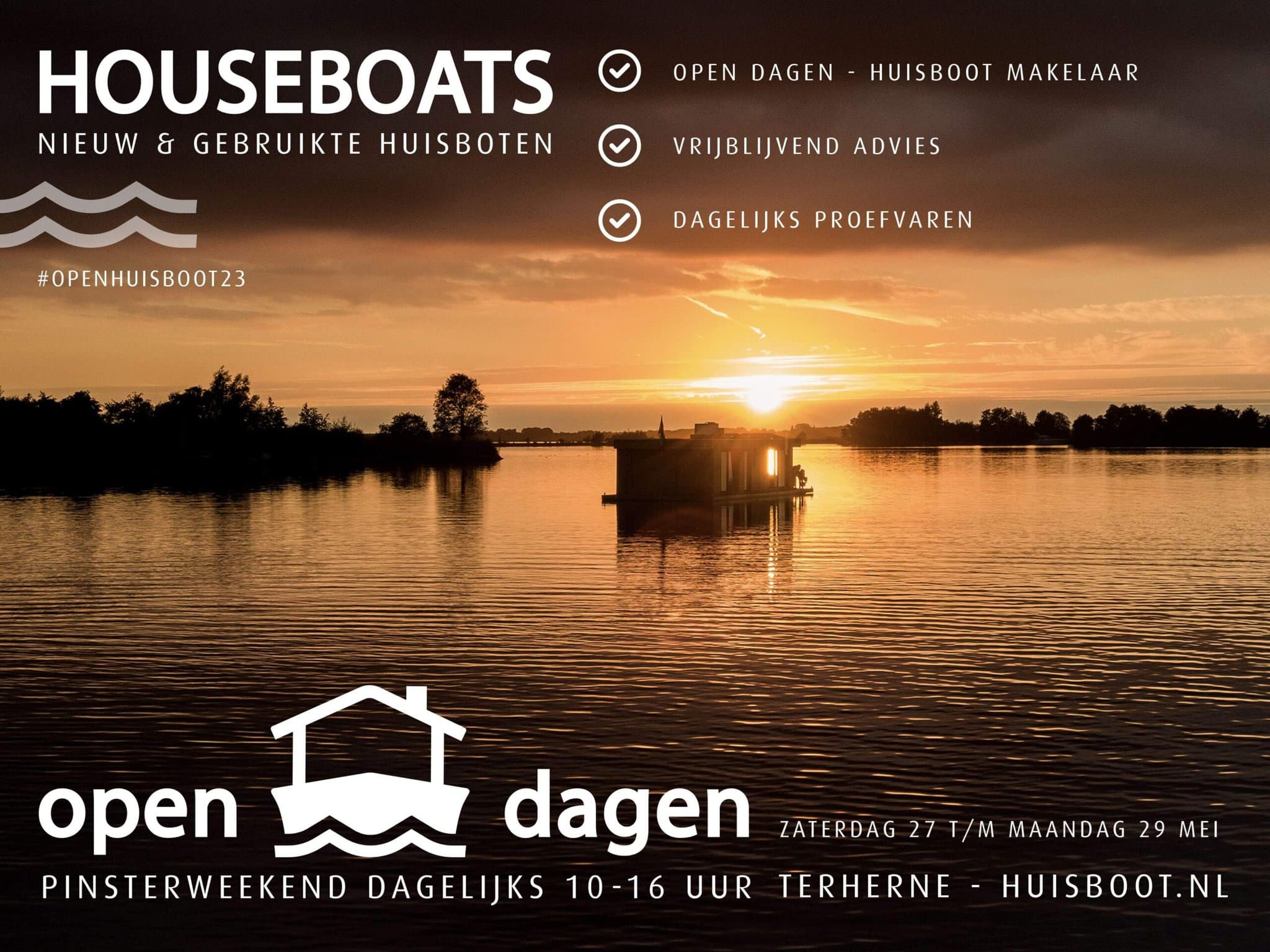 Open Huisboot tijdens het pinksterweekend bij Huisboot Makelaar ...