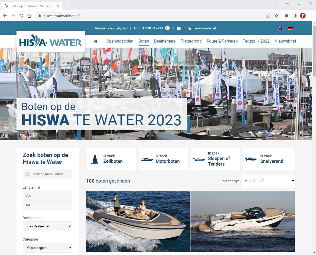 Voorpret Hiswa te Water: boten alvast online bekijken - BootAanBoot.nl